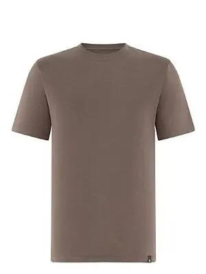 Boggi Milano Crewneck Stretch Pima Cotton T-shirt - Mud