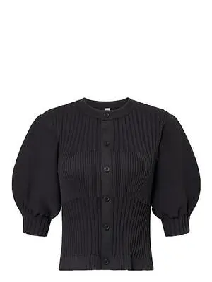 CFCL Balloon Sleeve Knitted Cardigan - Black