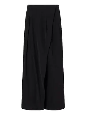 Issey Miyake Looped Wrap-front Woven Trousers - Black