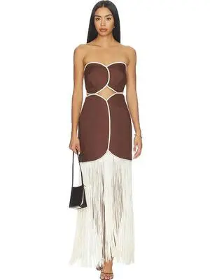 Azulu X Revolve Strapless Maxi Dress - Brown