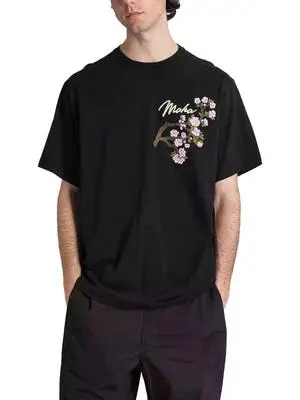 MAHARISHI Floral-embroidered T-shirt - Black