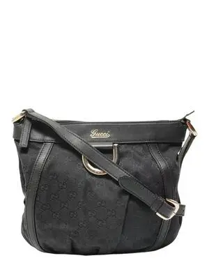 Gucci Abbey Gg Monogram Shoulder Bag - Black