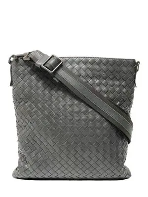 Bottega Veneta Intrecciato Shoulder Bag - Grey
