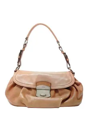 PRADA Prada Gathered Leather Shoulder Bag