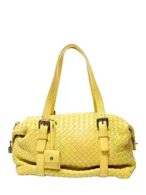 Bottega Veneta Bottega Veneta Yellow Leather Intrcciato Shoulder Bag Yellow