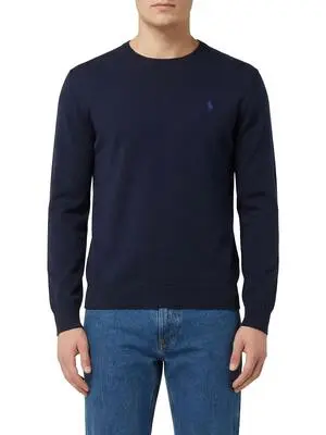 Polo Ralph Lauren Embroidered Logo Crewneck Sweater - Navy