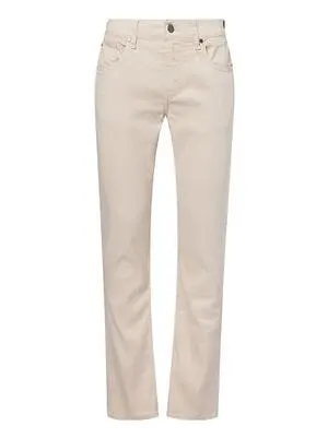 7 For All Mankind Straight-leg Linen And Cotton Blend Jeans - Oat