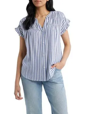 BEACHLUNCHLOUNGE Monaka Smocked Frill Top Starry Night