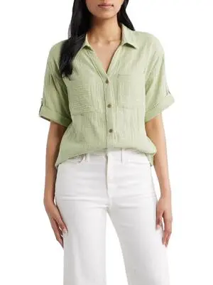 BEACHLUNCHLOUNGE River Gauze Shirt - Light Grass