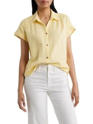BEACHLUNCHLOUNGE Devin Gauze Shirt - Fresh Lemonade