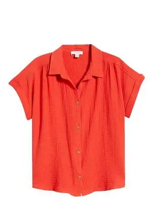 BEACHLUNCHLOUNGE Beachlunchlounge Devin Gauze Shirt Koi
