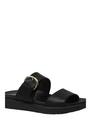 LANDS' END All Day Comfort Buckle Slides - Black