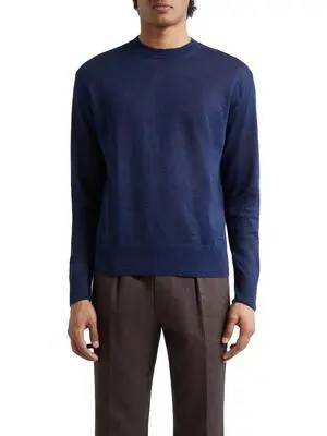 J. MUESER J. Mueser Flax & Cotton Crewneck Sweater
