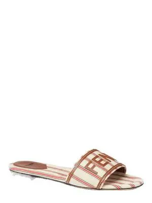 Fendi Sunshine Slide Sandal - Stripe Multi