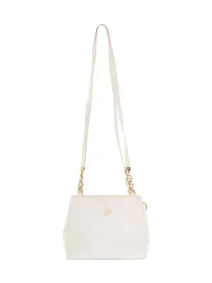 POLLINI Logo Plaque Shoulder Bag - White