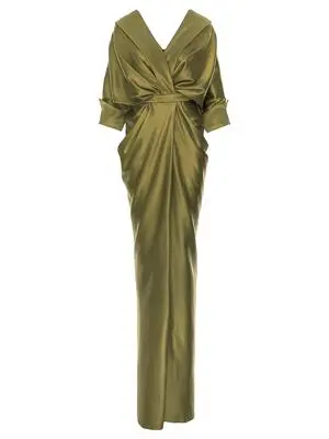 ACOB À PORTER Draped Maxi Dress - Green