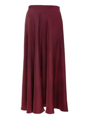 VAAI Maria Silk Maxi Skirt - Red