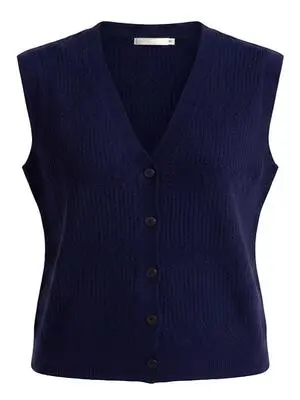 VAAI Sleeveless Knitted Vest In Navy - Blue