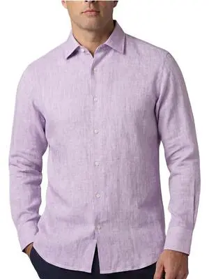 Robert Talbott Morgan Linen Shirt - Purple