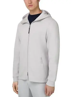 Boggi Milano Regular Fit Full Zip Scuba Jacket - Ice