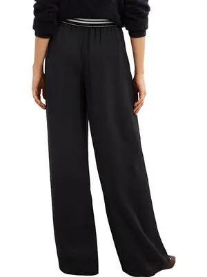 REISS Sonnie Wide Leg Pants - Navy