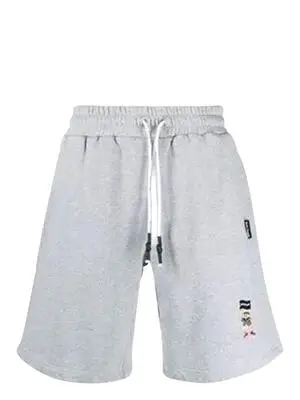 Palm Angels Pirate Bear Track Shorts - Grey