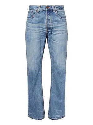 Nudie Jeans Cotton Denim Jeans - Silver Tracks