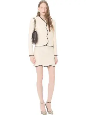 Valentino Garavani Mini Skirt In Crepe Couture - Black