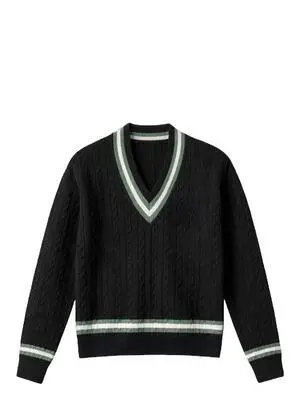 BLVCK Blvck Knit V-Neck Sweater Black