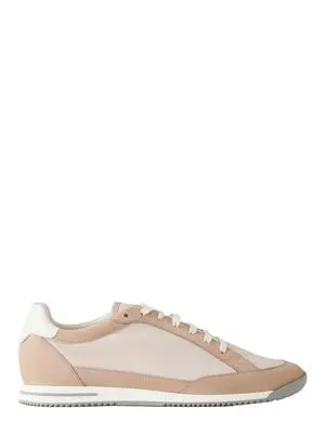 Brunello Cucinelli Suede-trimmed Canvas Low-top Sneakers - Neutrals