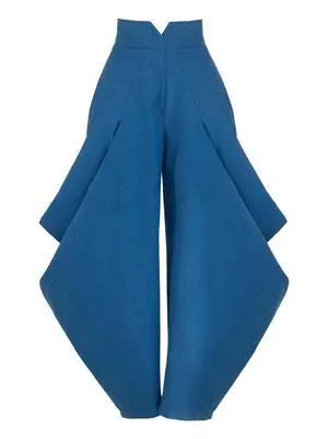 JULIA ALLERT High-waist Barrel Leg Denim Trousers - Blue
