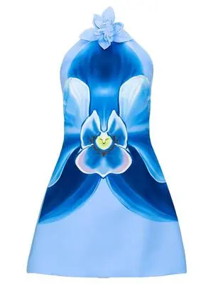 JUSTIN TONG Orya Mini Dress - Blue