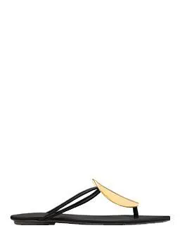 Proenza Schouler Uma Hardware Flat Sandals - Black