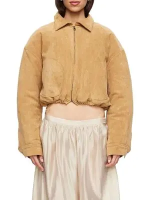LIONESS LIONESS Serrano Faux Suede Bomber Jacket