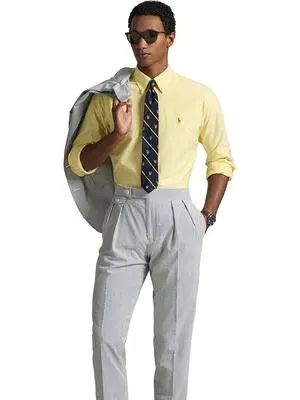 Ralph Lauren Striped Seersucker Tailored Trousers - Vintage Blue/cream