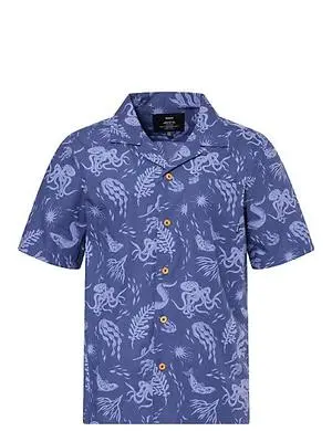 FINISTERRE Dylan Printed Short-sleeve Cotton Shirt - Galactic