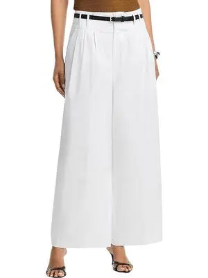 Altuzarra Pleated Wide Leg Pants - Optic White