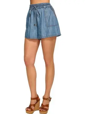 Ramy Brook Annalise Shorts - Light Chambray