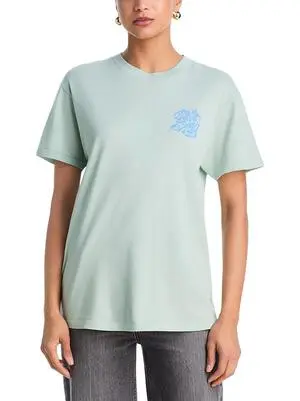 ANINE BING Cade Wave Graphic Tee - Green