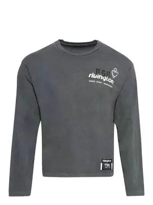 RIVINGTON ROI REBIS Membership Uso Graphic-print Long-sleeved T-shirt - Grey