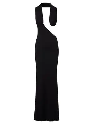 TOM FORD Asymmetric Jersey Gown - Black