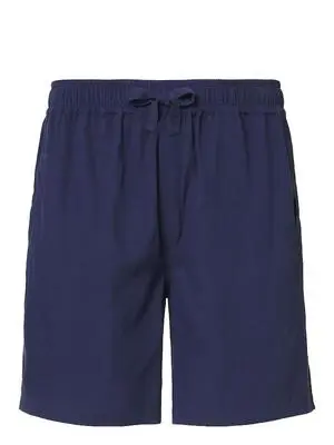 SAMAN AMEL Silk Shorts - Blue