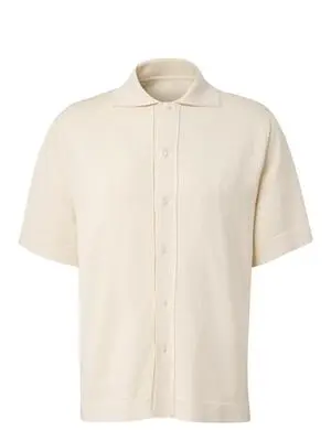 STOFFA Stòffa Knitted Cotton Shirt - Beige