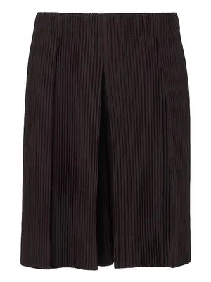 Issey Miyake Tailored Pleats Bermuda Shorts - Brown