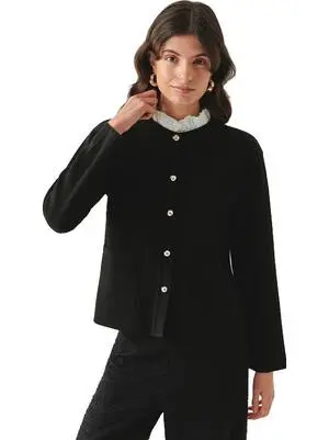 EXQUISE Kamilah Knit Cardigan - Black