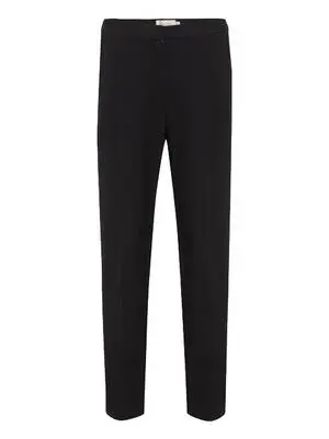 EXQUISE Slim Fit High-waist Woven Pants - Black