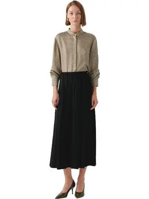 EXQUISE Exquise Sheer Viscose Maxi Skirt
