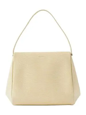Calvin Klein Tina Snake-effect Leather Clutch Bag - Neutrals