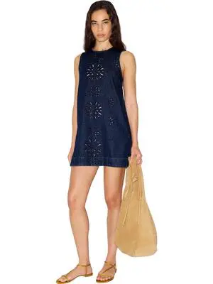 white christmas dresses DAINTY DENIM MINI DRESS – AKIRA
