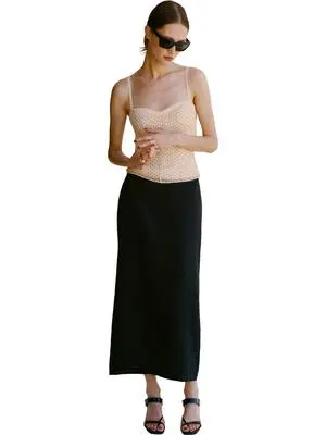 REFORMATION Reformation Petites Lydia Linen Skirt Black